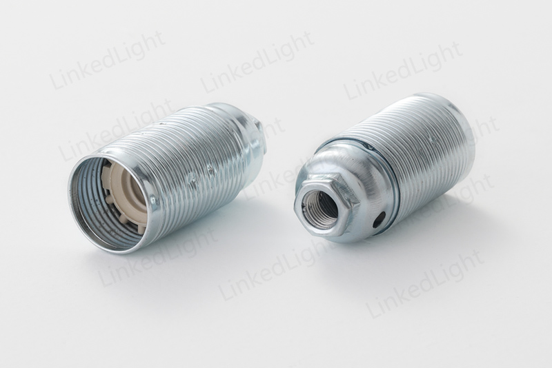 Antique Metal Lamp Holder E14 Pearl Black - Metal Lampholders ...